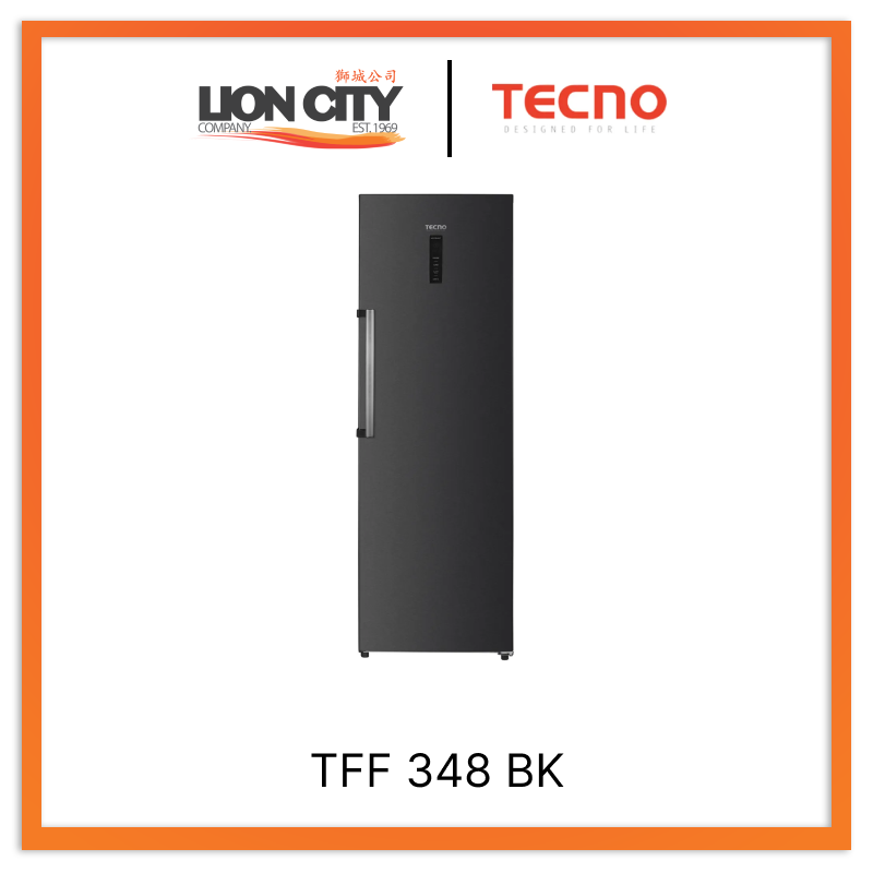 Tecno Uno TFF 348 BK Upright Freezer Black 274L, Frost Free, Reversibl ...