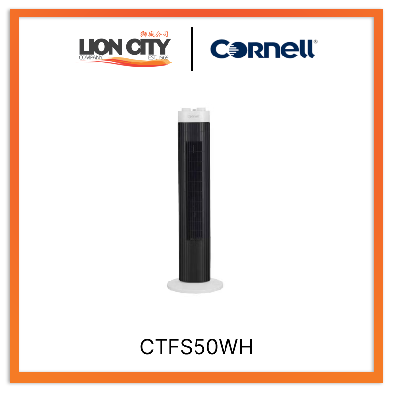 Cornell Tower Fan 30" with Handle CTFS50WH - Lion City Company