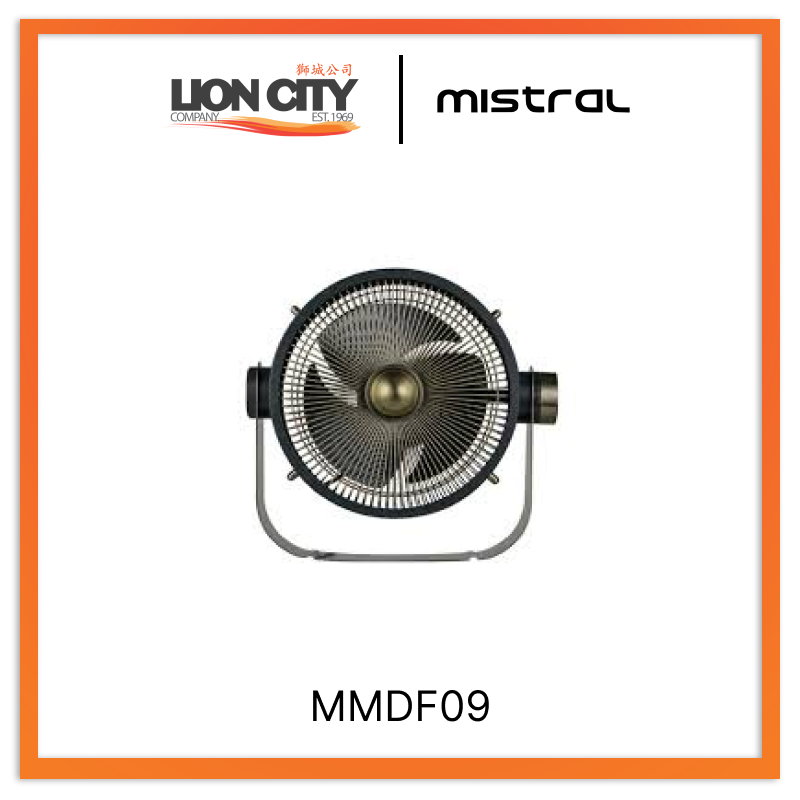 Mistral MMDF09 9" Desk Fan Metal - Lion City Company