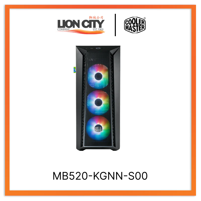 Cooler Master MB520-KGNN-S00 CM MASTERBOX 520 MESH ARGB ATX CASE WITH ...