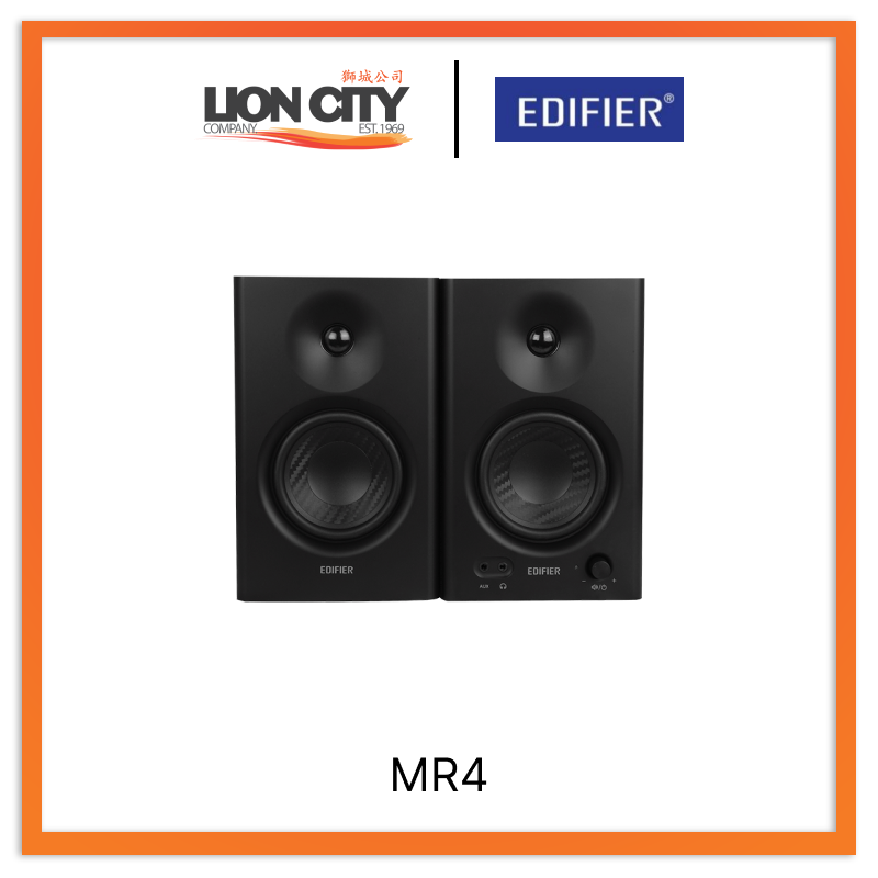 EDIFIER MR4 BLACK Powered Studio Monitor Speakers 42W - Lion City Company