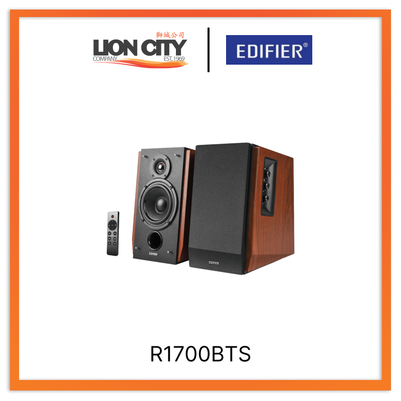 EDIFIER R1700BTS BROWN Bookshelf Bluetooth Speakers 5.0 66W - Lion City ...