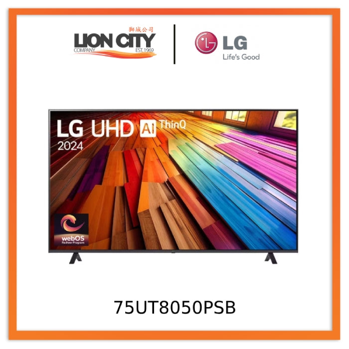 LG 75UT8050PSB 75" UHD 4K UT80 Smart TV - Lion City Company