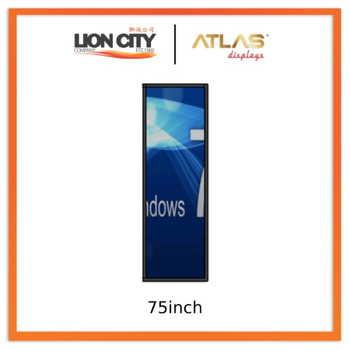 Atlas 75inch Floor Stretched Bar Screen - Lion City Company