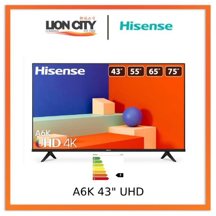 Hisense 43A6K 43" 4K UHD Smart TV - Lion City Company