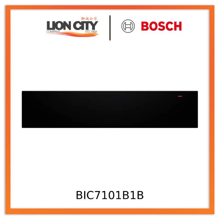 Bosch BIC7101B1B Series 8 Built-in warming drawer 60 x 14 cm Black ...