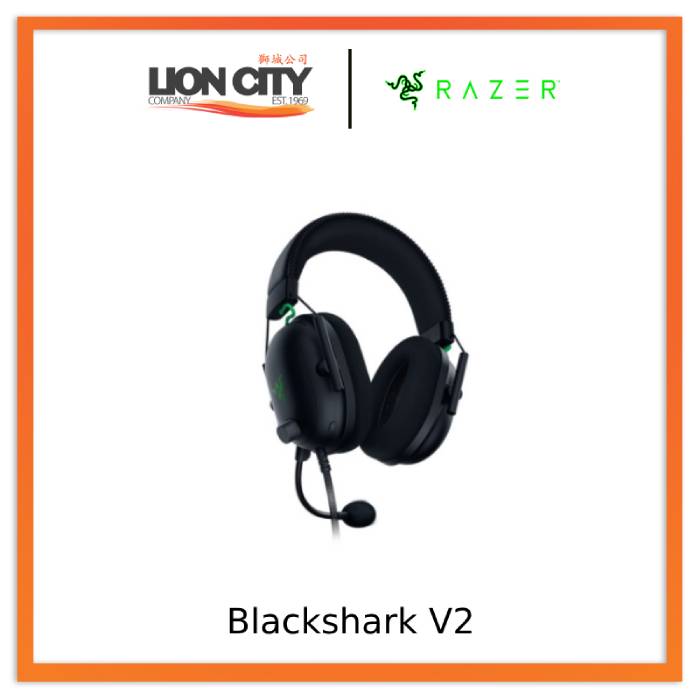 Razer Blackshark V2 — Wired-Gaming Headset + USB Sound Card - Lion City ...