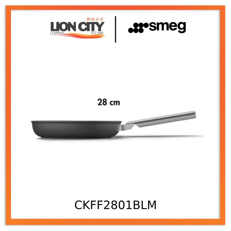 Smeg CKFF2801BLM/CRM/RDM Non-Stick Frying Pan Cookware 50's Style Aest ...