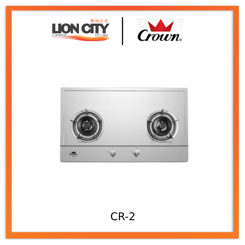 Crown CR-222 / CR-2 STAINLESS STEEL BUILT-IN GAS Stove Hob - Lion City ...