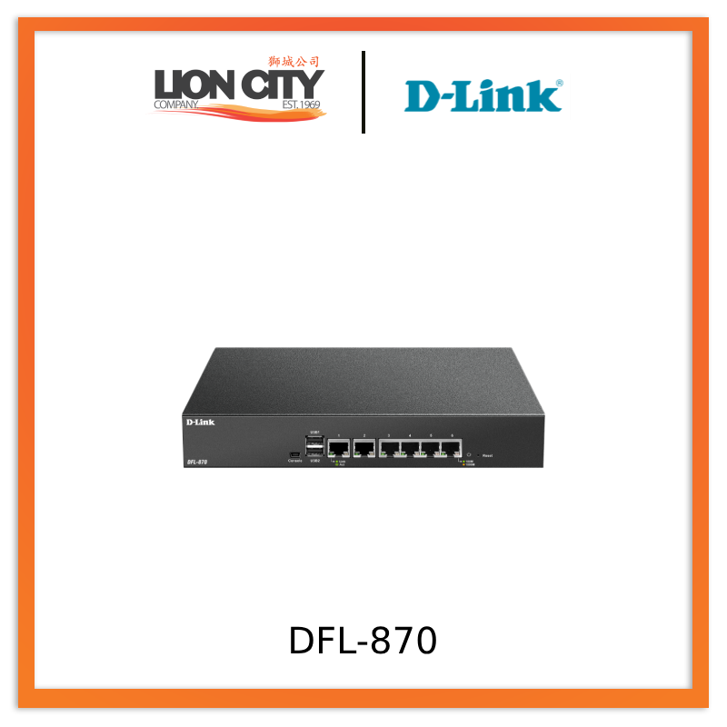 D-Link DFL-870 NetDefend UTM Firewall - Lion City Company