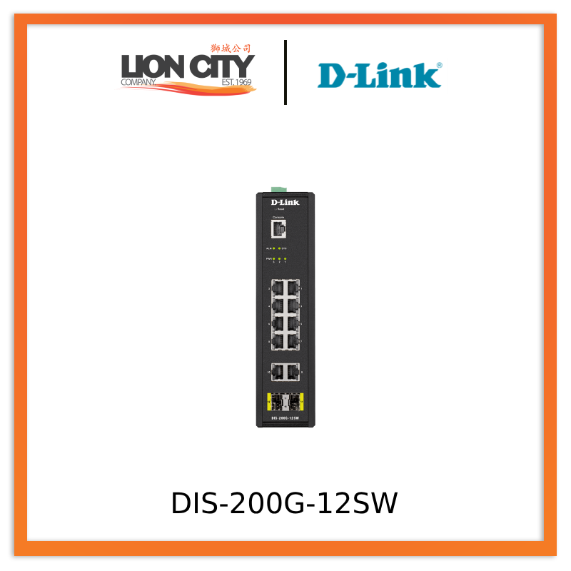 D-Link DIS-200G-12SW 12-Port Gigabit Smart Managed Industrial Switch-W ...