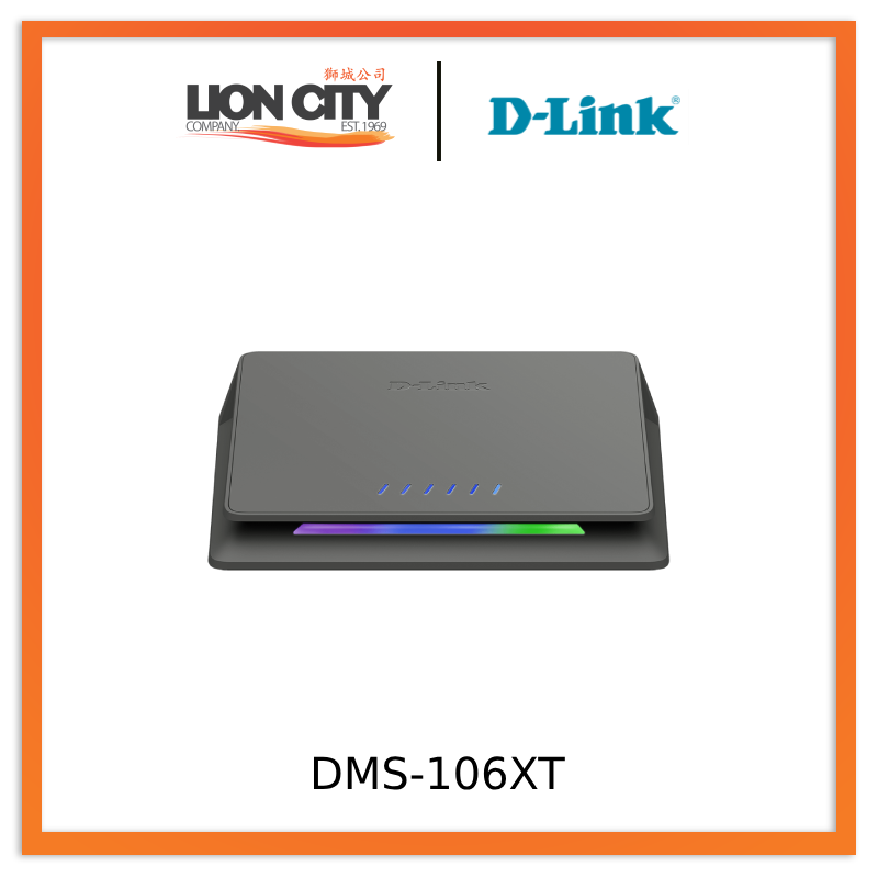 D-Link DMS-106XT 6-Port Multi-Gigabit Unmanaged Switch - Lion City Company