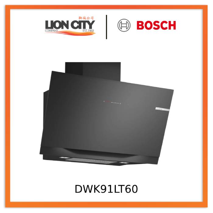Bosch DWK91LT60 Series 8 wall-mounted cooker hood 90 cm clear glass bl ...