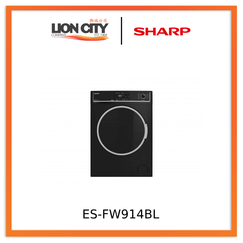 Sharp 9kg ES-FW914BL Front Load Washing Machine - Lion City Company