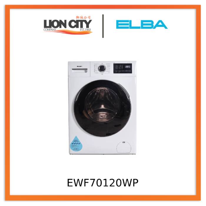 Elba EWF70120WP/EWF80120VT 7/8kg Front Load Washing Machine - Lion City ...