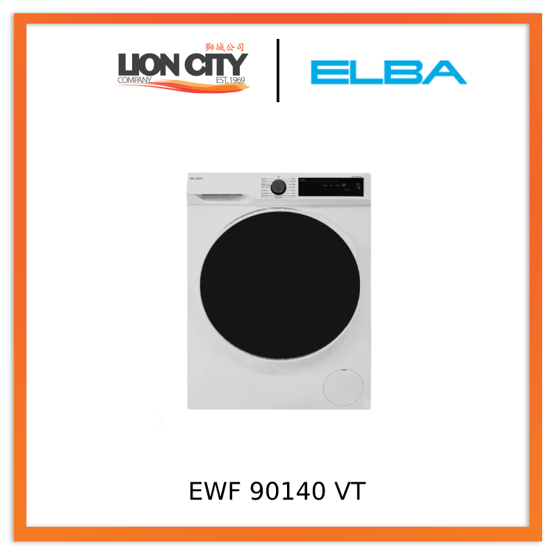 ELBA EWF 90140 VT 9kg Front Load Washing Machine - Lion City Company