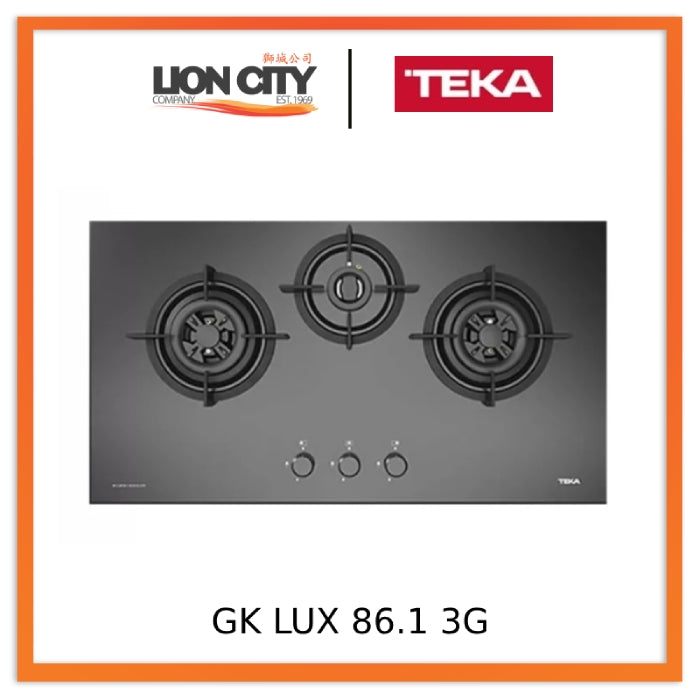 Teka GK LUX 86.1 3G PUB/LPG Gas On Glass Hob - Lion City Company
