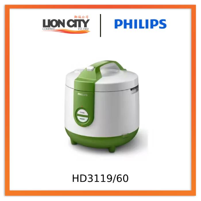Philips HD3119/60 (2L) Jar Rice Cooker - Lion City Company