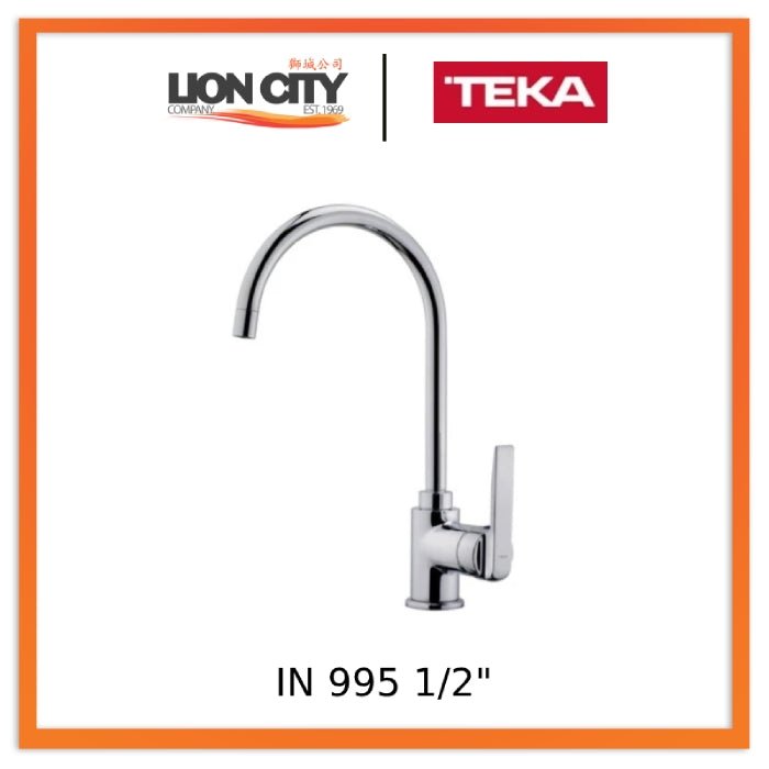 Teka IN 995 1/2" Kitchen Tap Mixer With High Swivel Spout and Anti-sca ...