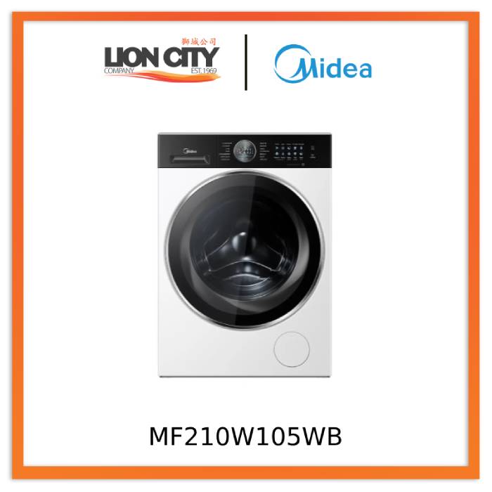 Midea MF210W105WB Front Load Washing Machine 10.5KG - Lion City Company