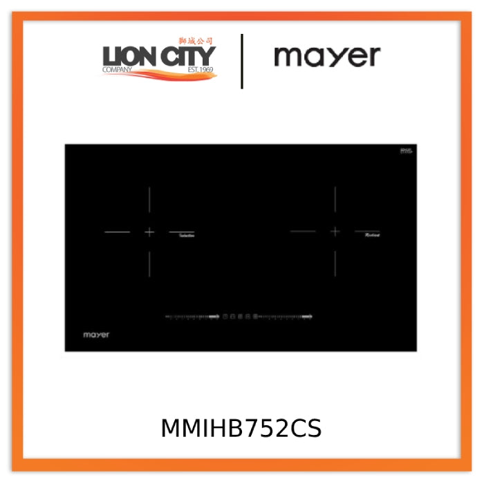 Mayer MMIHB752CS 75cm 2 Zone Hybrid Hob with Slider - Lion City Company