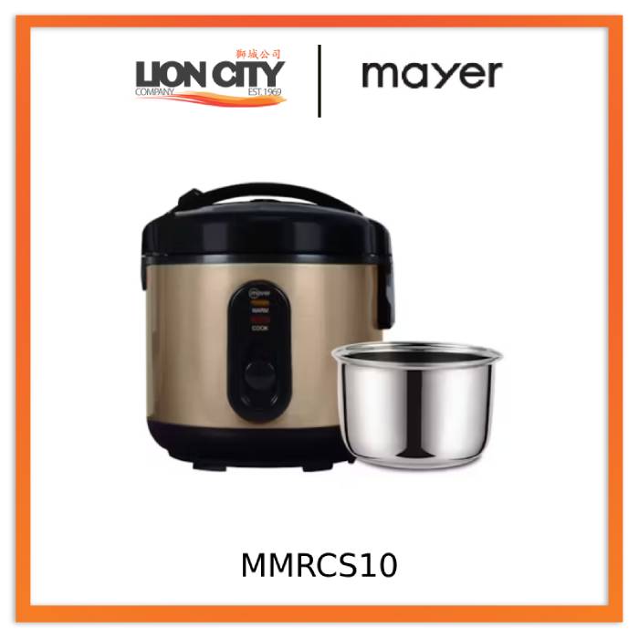 Mayer MMRCS10 1L Rice Cooker Pot - Stainless Steel - Lion City Company