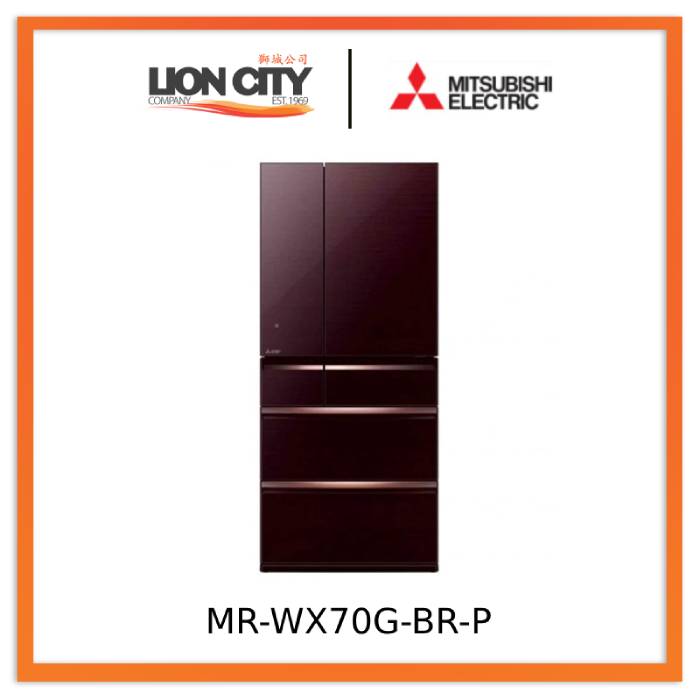 Mitsubishi Electric MR-WX70G-BR-P/W-P 689L 6-Door Fridge - Lion City ...