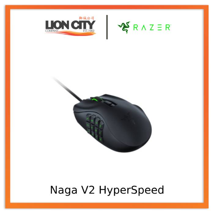 Razer Naga V2 HyperSpeed - Ergonomic Wireless MMO Gaming Mouse with 19 ...