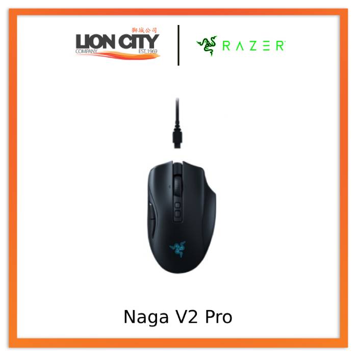 Razer Naga V2 Pro - MMO Wireless Gaming Mouse with HyperScroll Pro Whe ...
