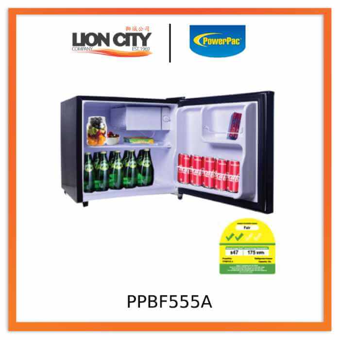 PowerPac PPBF555A Bar Fridge 50L / Mini Fridge - Lion City Company