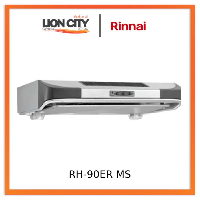 Rinnai RH-90ER MS Slimline Hood Stainless Steel - Lion City Company