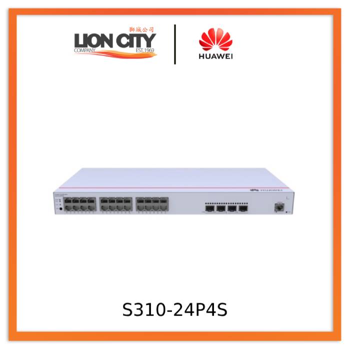 Huawei S310-24P4S PoE Switch CloudEngine S310-24P4S (24x GB ETH, 4x SF - Lion City Company
