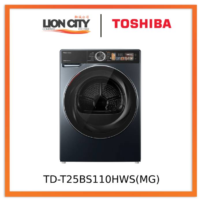 Toshiba TD-T25BS110HWS(MG) 10kg Heat Pump Dryer - Lion City Company