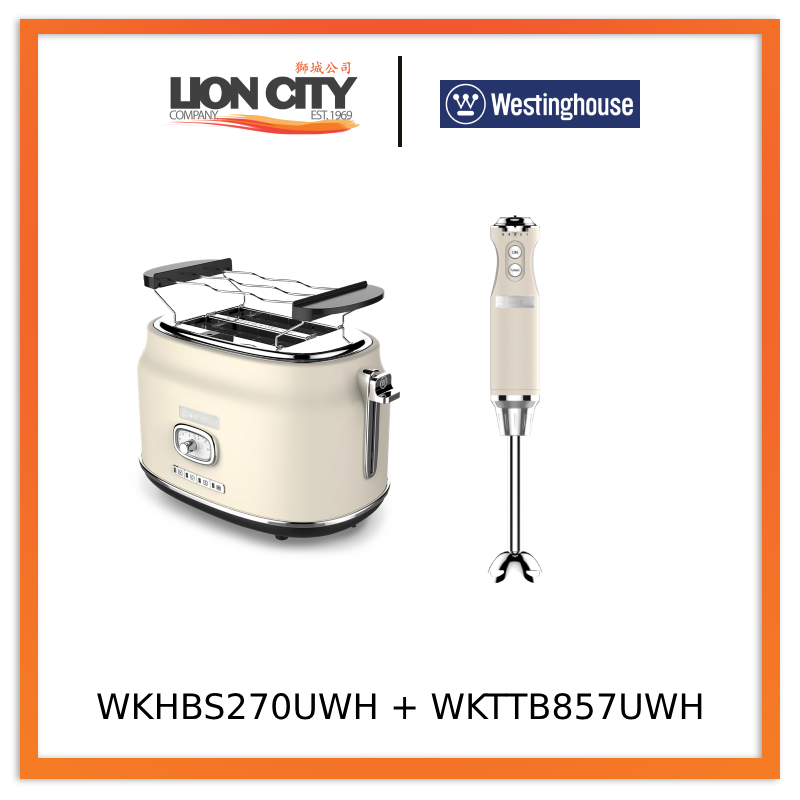 Westinghouse Retro Hand Blender + Retro 2-slice Toaster - Lion City Company
