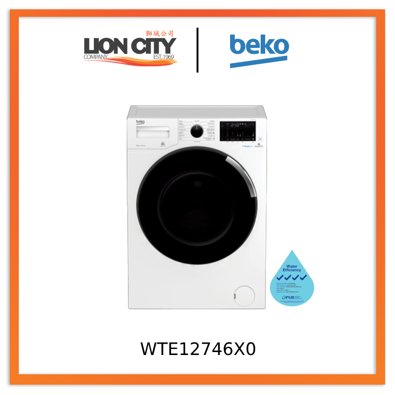 BEKO WTE12746X0 Freestanding Washing Machine (12 kg, 1400 rpm) - Lion ...
