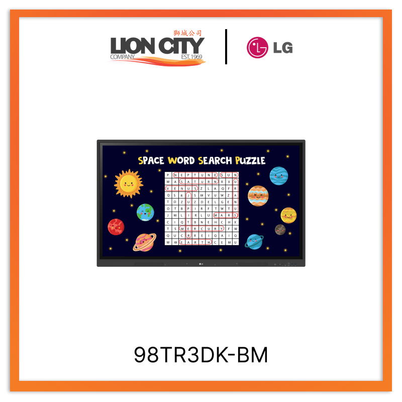 LG 98TR3DK-BM CreateBoard 98" In-Built IR Touch with Embedded Writing ...