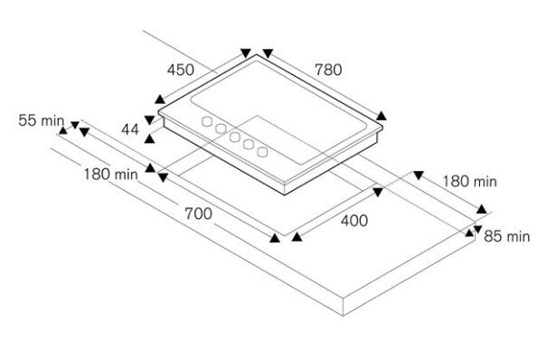 Bertazzoni P782BMODGNE 78cm gas on glass hob+F605PROEKX 60cm Built-in ...