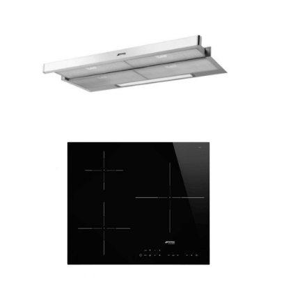 Smeg KSET6XE2 + SI5632D Hood & Hob Bundle - Lion City Company