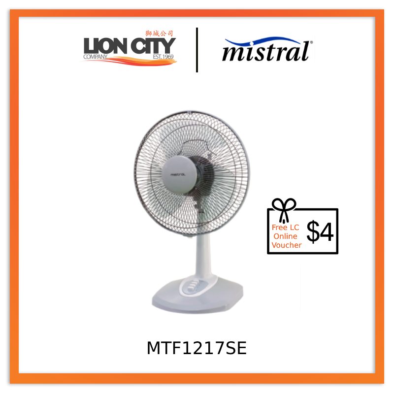 Mistral MTF1217SE 12" Electric Table Fan - Lion City Company
