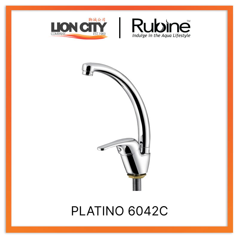 Rubine Sink Tap PLATINO 6042C Cold Only - Lion City Company