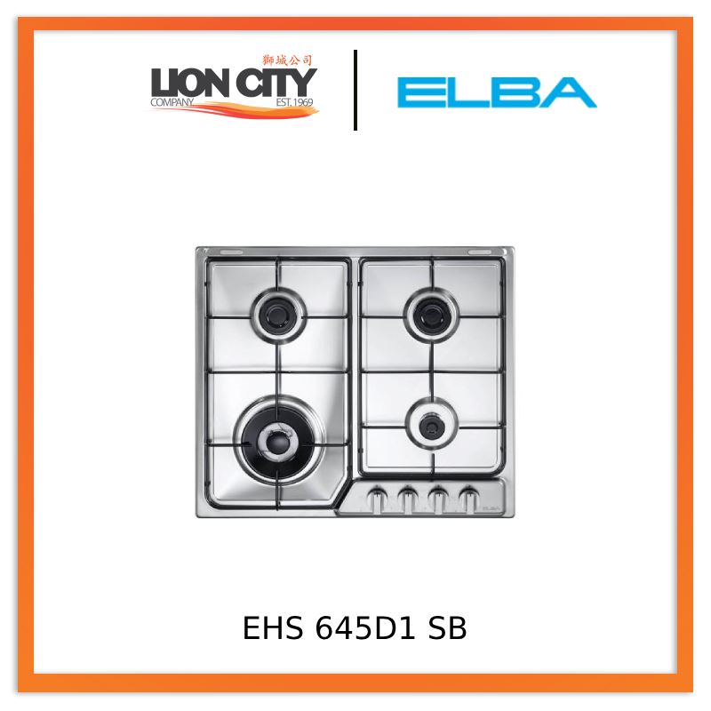 Elba EHS 645D1 SB 60 cm Built in Stainless Steel Gas Hob EHS645D1SB ...