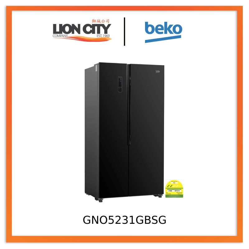 Beko GNO5231GBSG Fridge Freezer 521L Side by Side - Lion City Company