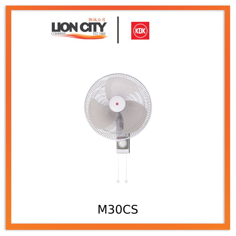 KDK M30CS Grey/Blue 30cm Wall Fan - Lion City Company