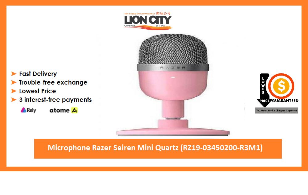 RAZER GAMING MICROPHONE SEIREN MINI-QUARTZ PINK -RZ19-03450200-R3M1 ...