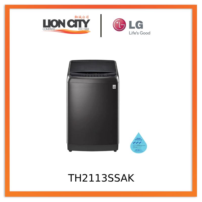 LG TH2113SSAK Top Load Washer (13kg) Turbowash 3d - Lion City Company