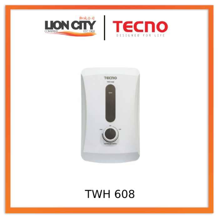 Tecno Uno TWH 608 Instant Water Heater White 3.3kW - Lion City Company