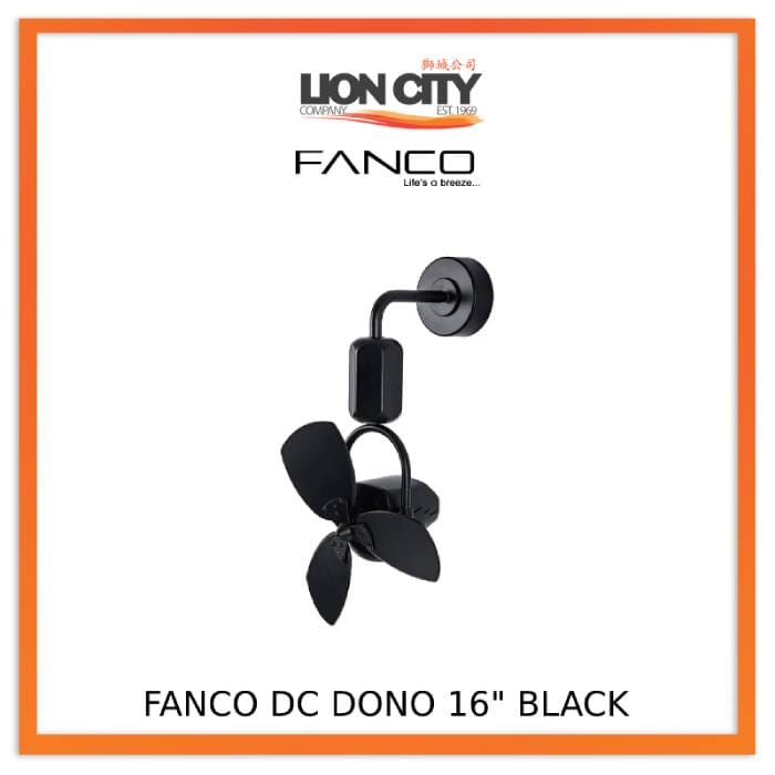 Fanco Dono 16" DC Wall/Corner Fan with Remote - Lion City Company